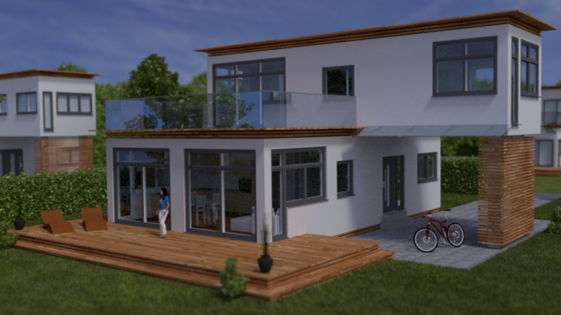 Bewegtes Wohnen Module aus Holz - Panorama3D Holz Modulhaus